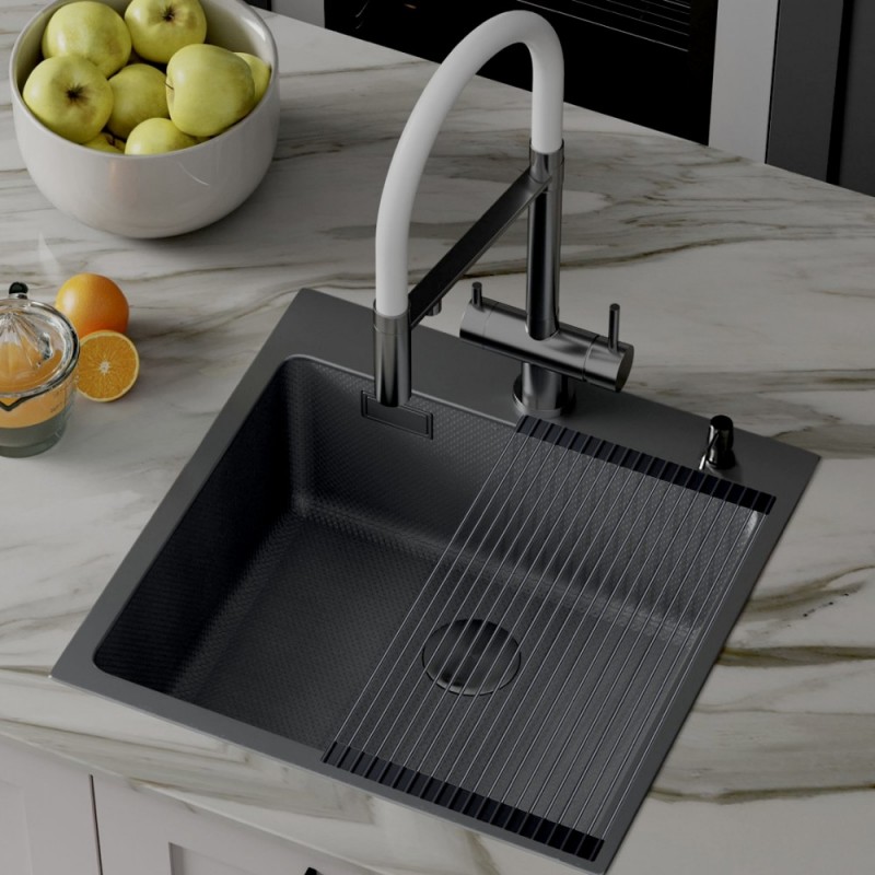 Кухонная мойка Roxen Snake 45 PVD графит купить